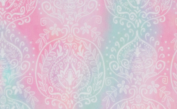 Mandala Swirl Minky Fabric by the Yard Abstract Vines Spring - Etsy