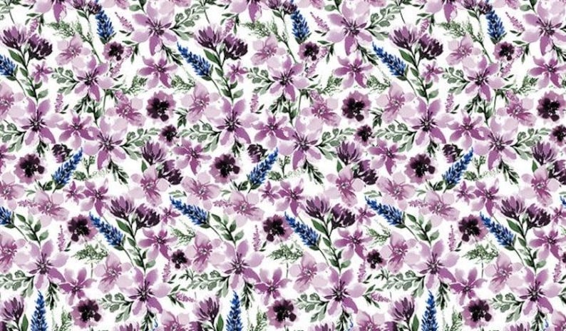 Minky Fabric by the Yard - Spring Flowers Wisteria Cuddle Minky Fabric ...