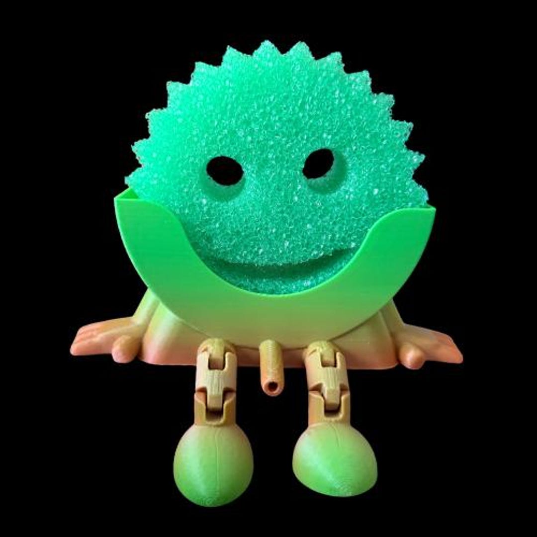 Smiley Face Scrub Sponge Holder – 3D Printed Kitchen Sink Organizer - Etsy