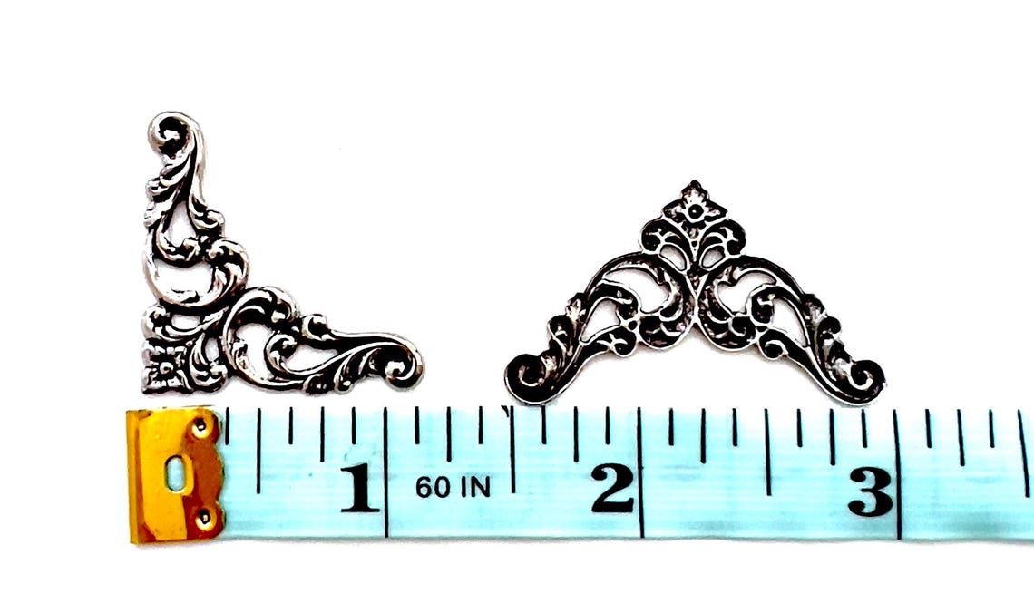 Filigree Corner: Classic Silver Metal Frame, Flower Frame or Book ...