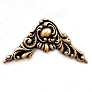 Baroque Antique Gold Metal Book Corner - Made in USA (pack of 6) - Etsy