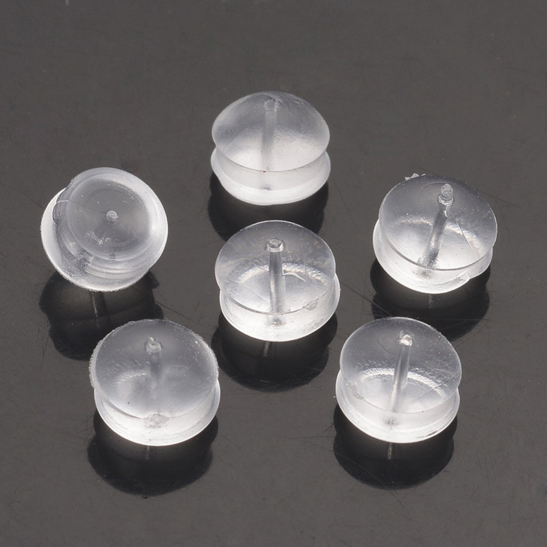 Rubber Ear Nuts, Clear Secure Earring Backs, 5mm, Pack of 12 - Etsy