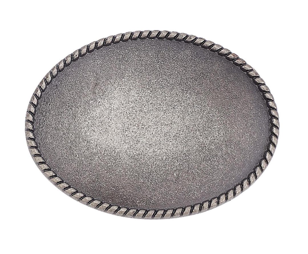 Antique Silver Oval Belt Buckle Base: 3.5" Rope Edge Bezel - Etsy