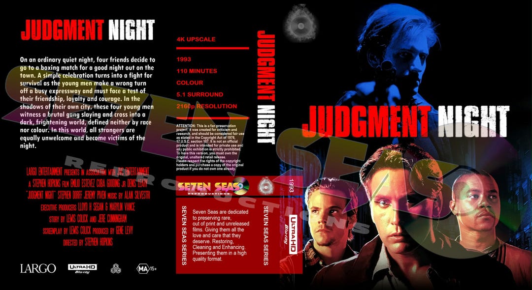 Judgment Night (4K Upscale) UHD Blu-ray - Etsy