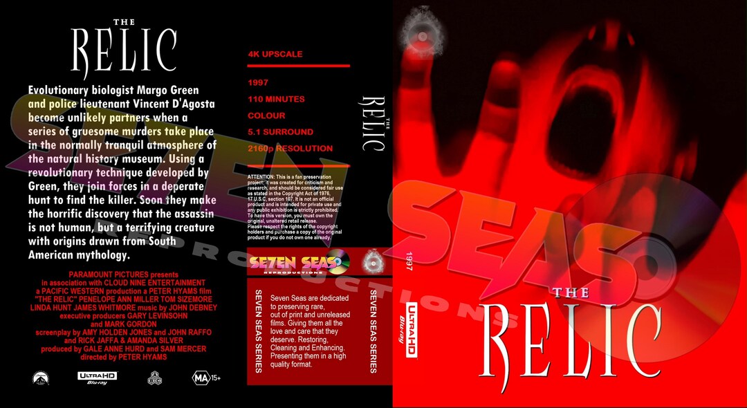 The Relic (4K Upscale) UHD Blu-ray - Etsy