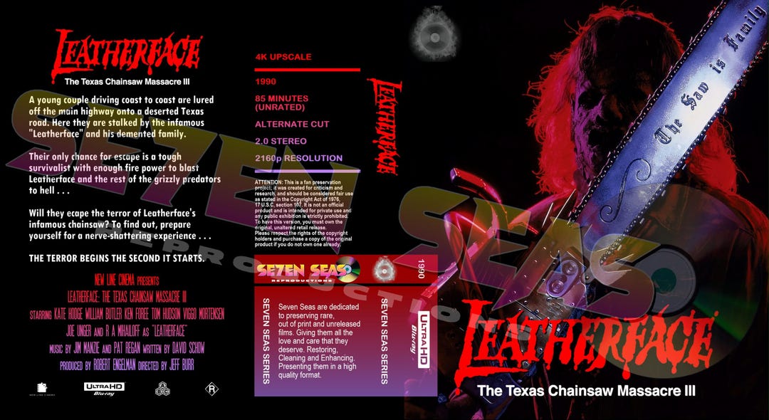 Leatherface: the Texas Chainsaw Massacre III (unrated Alternate Cut ...