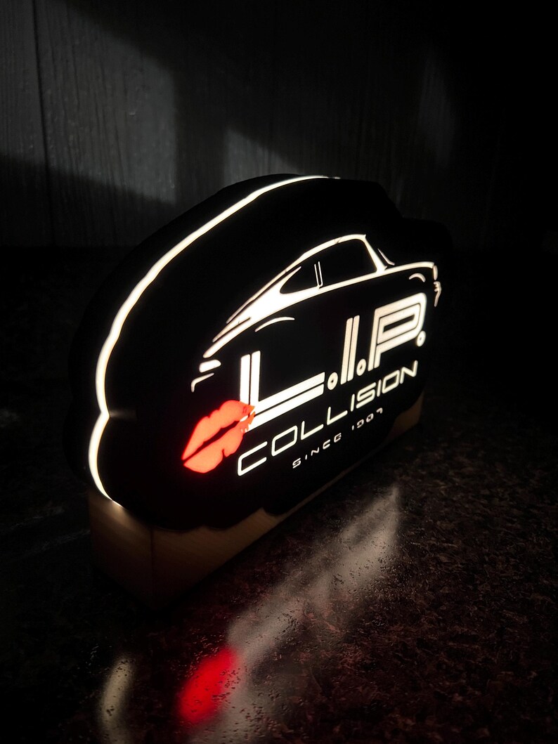 Custom 3D Printed LED Light Box Sign | Personalized Business Logo Sign ...