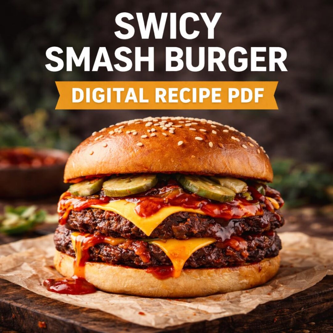 Swicy Smash Burger Recipe PDF – Digital Download, Gochujang Smashburger ...