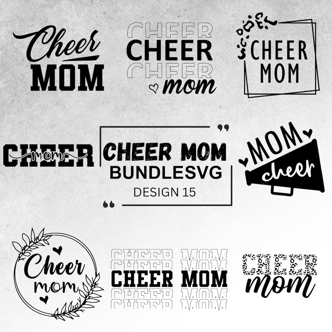 Cheer Mom SVG Bundle | Cheerleader Mom PNG | Cheer Mom Shirt Design ...
