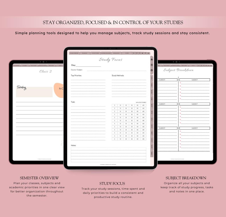 Academic Planner 2026, Digital Student & Study Planner, College Planner ...