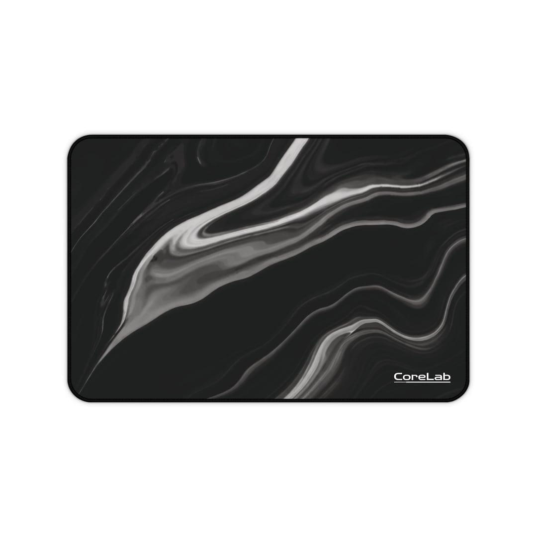 Black Waves Desk Mat - Neoprene Workspace Mat, Non-slip - Etsy