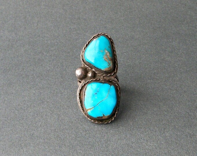 Oversize Turquoise Ring. Chunky Stones. - Etsy