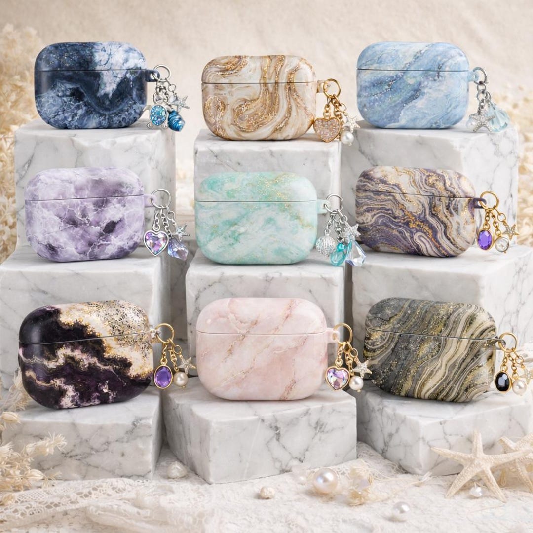 Marble Stone Airpods Case Collection – Luxury Aesthetic Protective ...