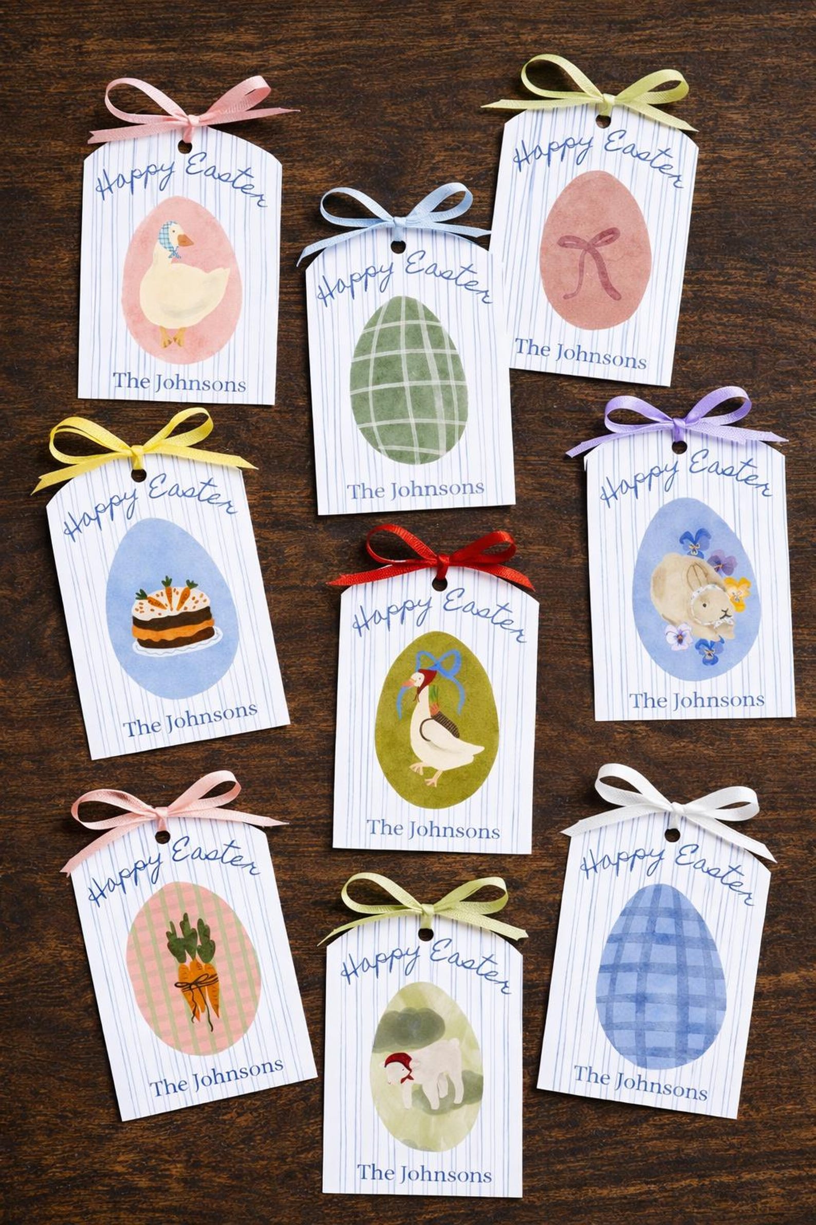 Editable Easter Gift Tags, Whimsical Spring Tags for Gifts, Easter Tag ...