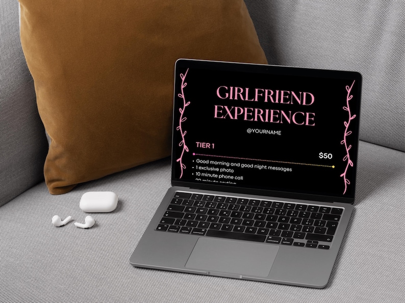 Black and Pink Onlyfans Tip Menu, Simple and Minimalistic Design - Etsy