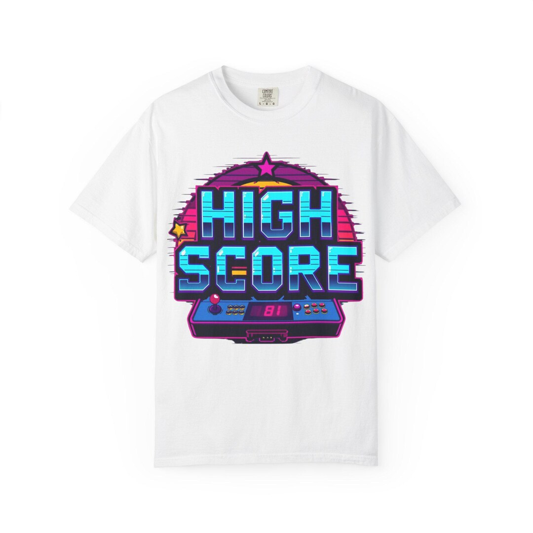 High Score Retro Arcade T-shirt - Etsy