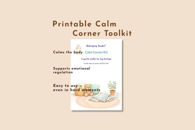 Calm Down Corner Kit Printable | Emotional Regulation Tools for Kids ...