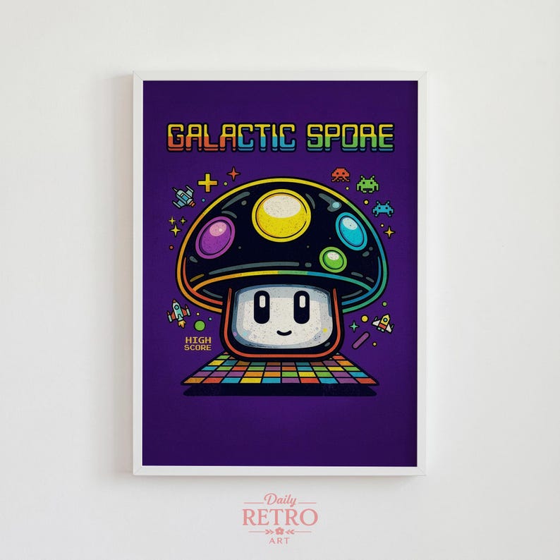 Retro Gaming Print, Pixel Art, Gamers Room Decor (digital Download) - Etsy