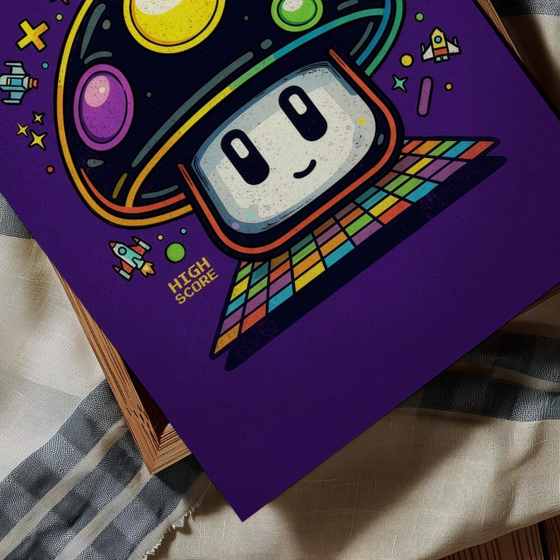 Retro Gaming Print, Pixel Art, Gamers Room Decor (digital Download) - Etsy