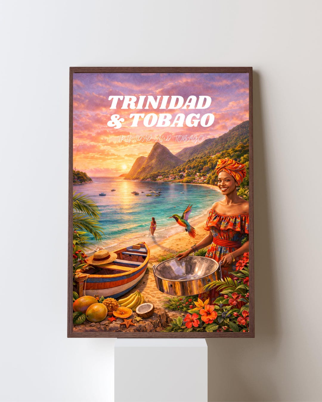 Trinidad & Tobago Travel Poster - Template - Oceanview - Etsy