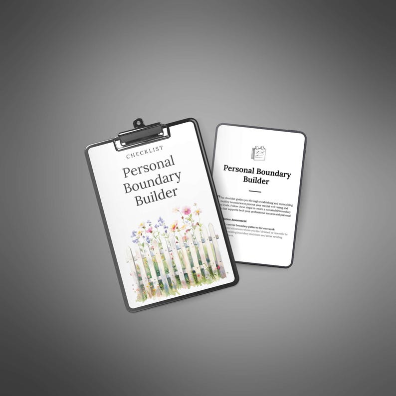 Personal Boundary Builder Checklist - Etsy