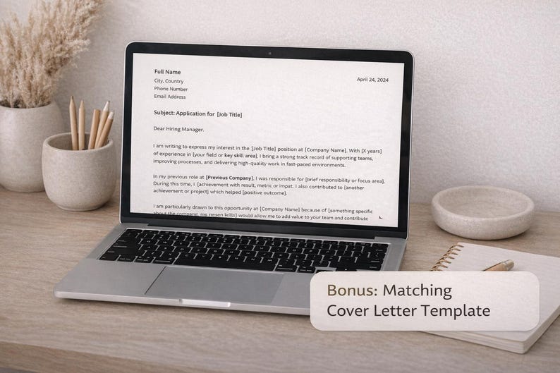 ATS Friendly Resume Template | Editable CV | Cover Letter | Instant ...