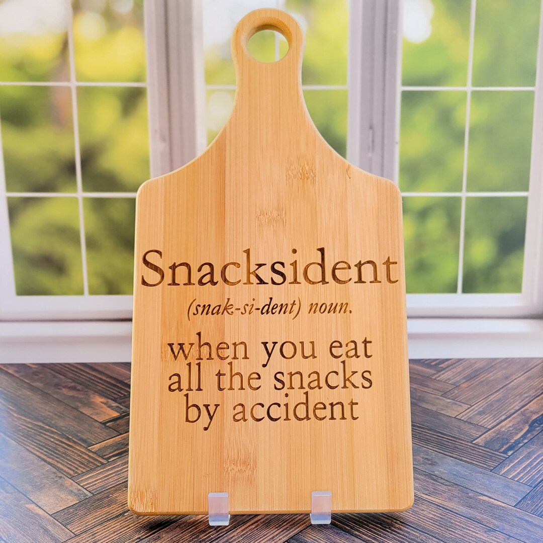 Snacksident : Definition Engraved Bamboo Cutting Board - Home Décor - Etsy