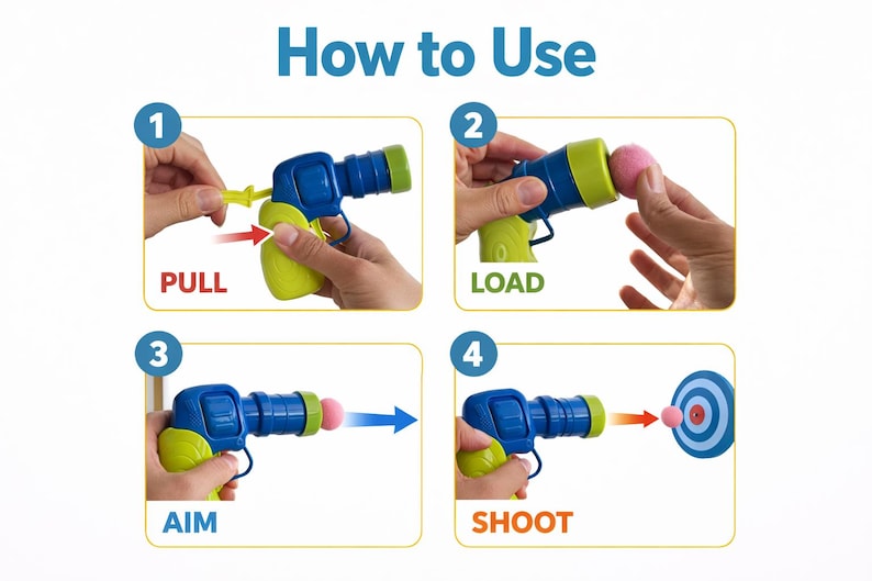 Cat Toy Launcher With Pom Poms | Pom Pom Gun for Cats | Interactive ...