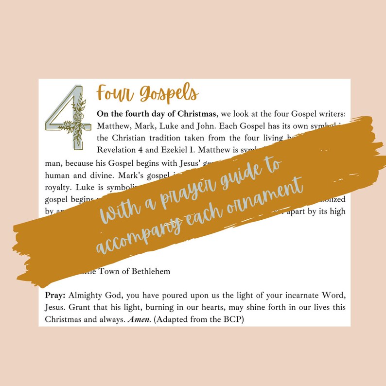 Twelve Days of Christmas Ornament & Devotional Guide - Etsy