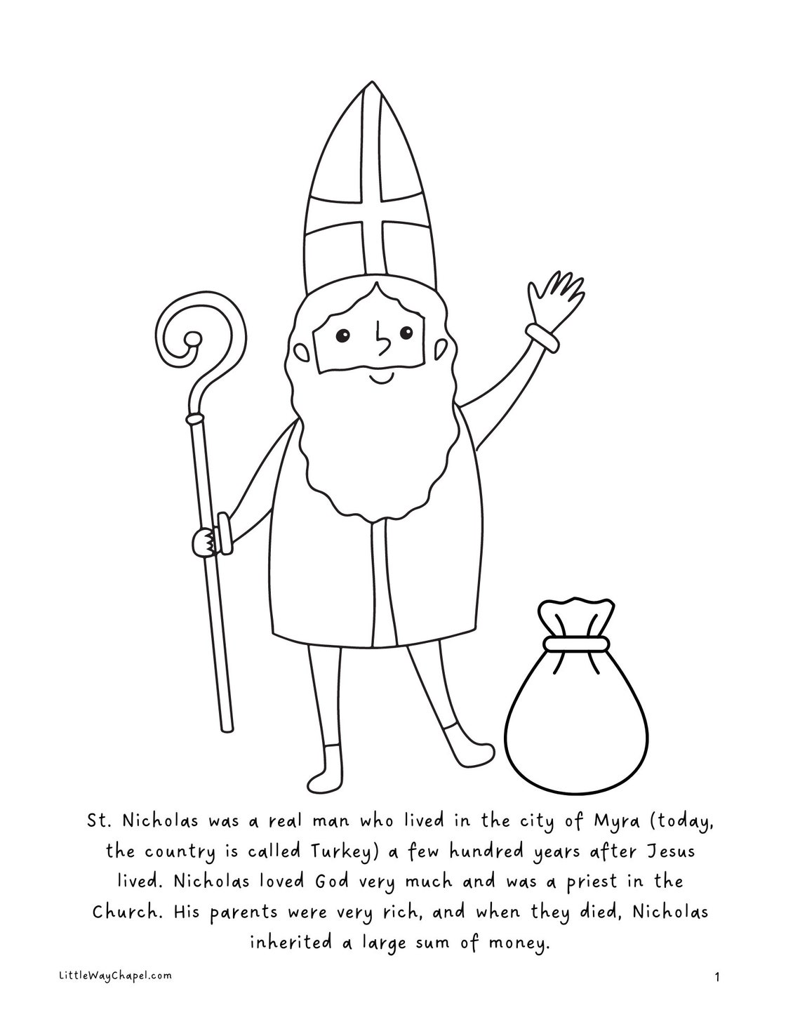 Saint Nicholas Coloring Book - Etsy