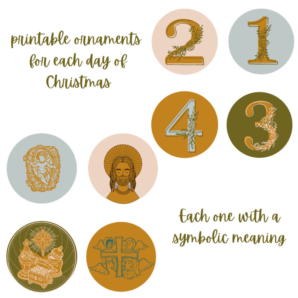 Twelve Days of Christmas Ornament & Devotional Guide - Etsy