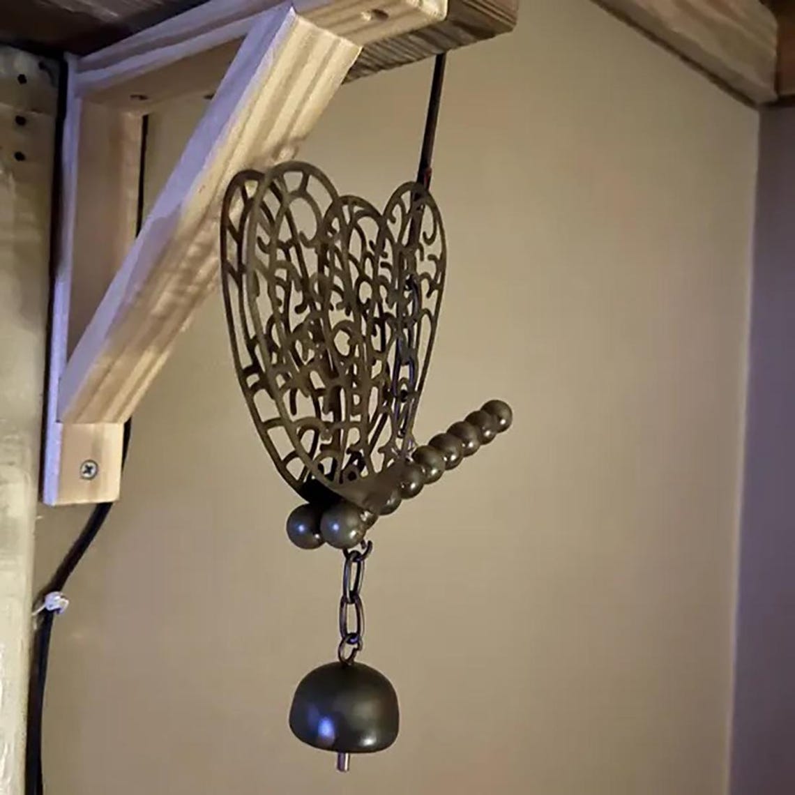 Hanging Dragonfly With Bell Ornament, Yard Art, Garden Decor, Gifts for ...