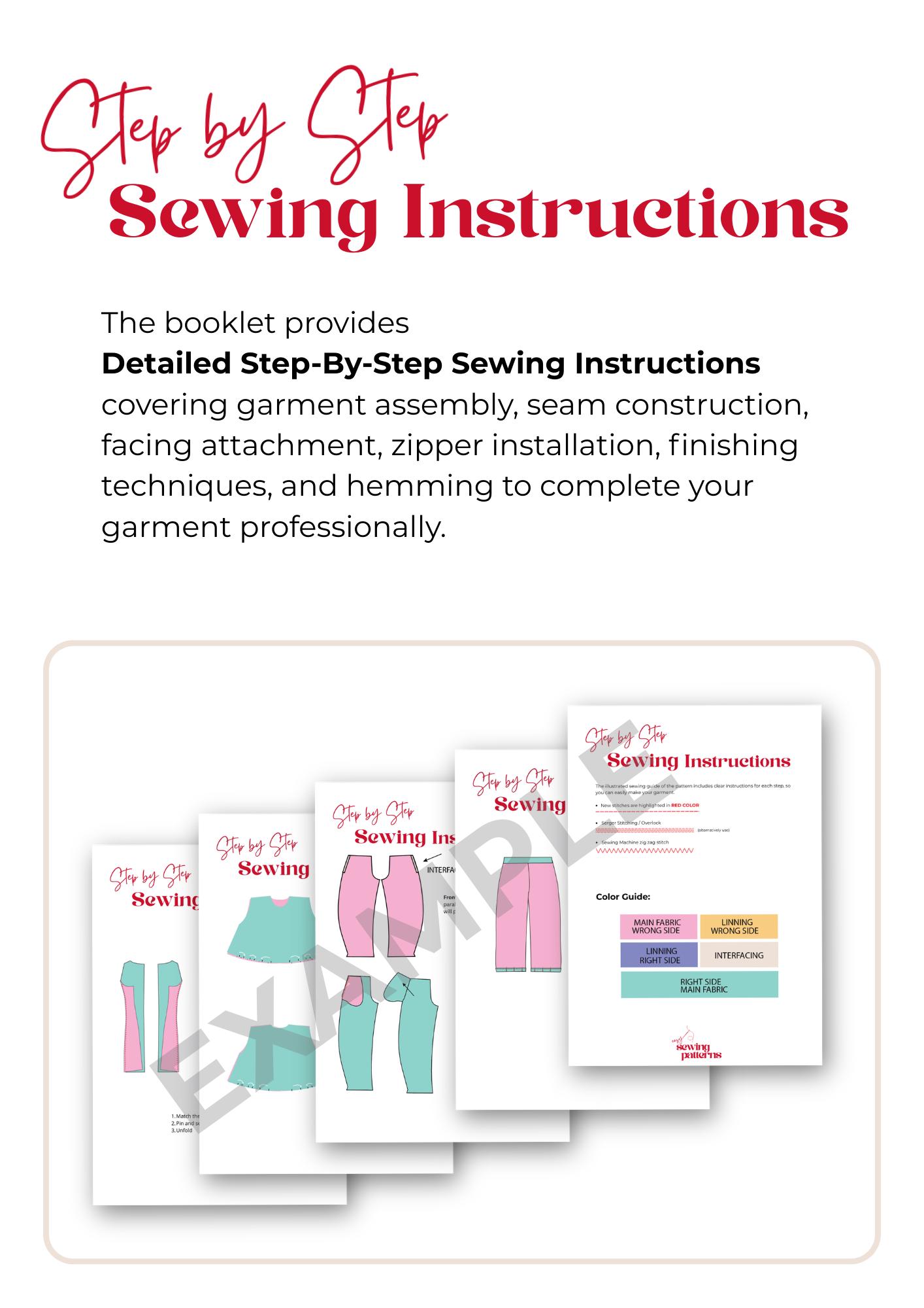 Bubble Pants Sewing Pattern PDF – Voluminous Balloon Trousers, Beginner ...