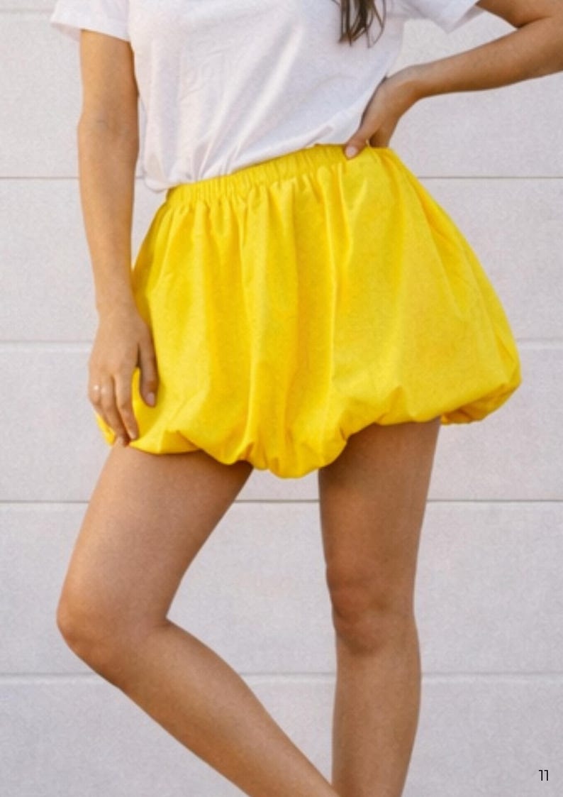Sunny Balloon Mini Skirt Sewing Pattern | Bubble Skirt PDF (a4/a0 ...