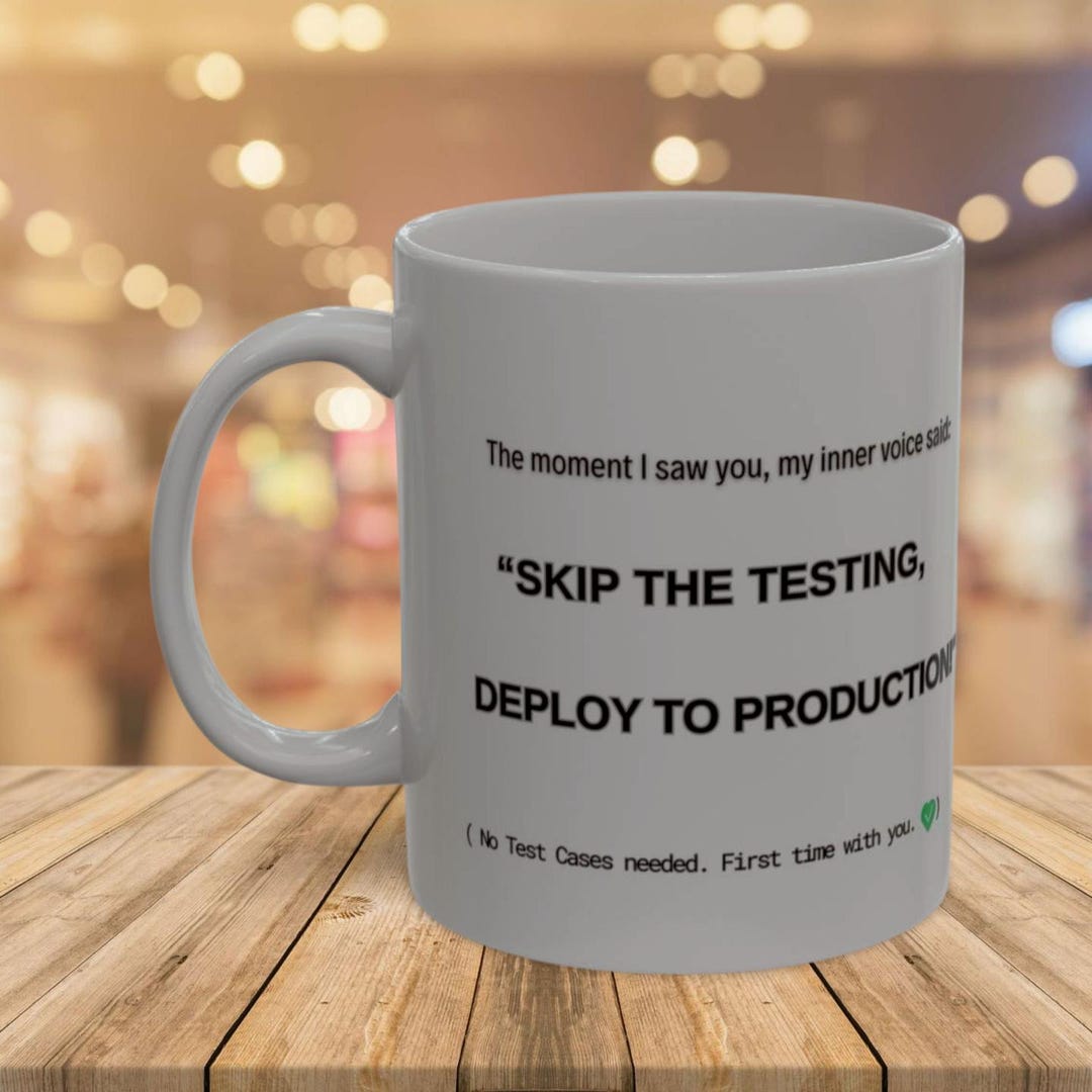 Double-sided Tester Love Mug | Premium Black & White QA Engineer Gift ...