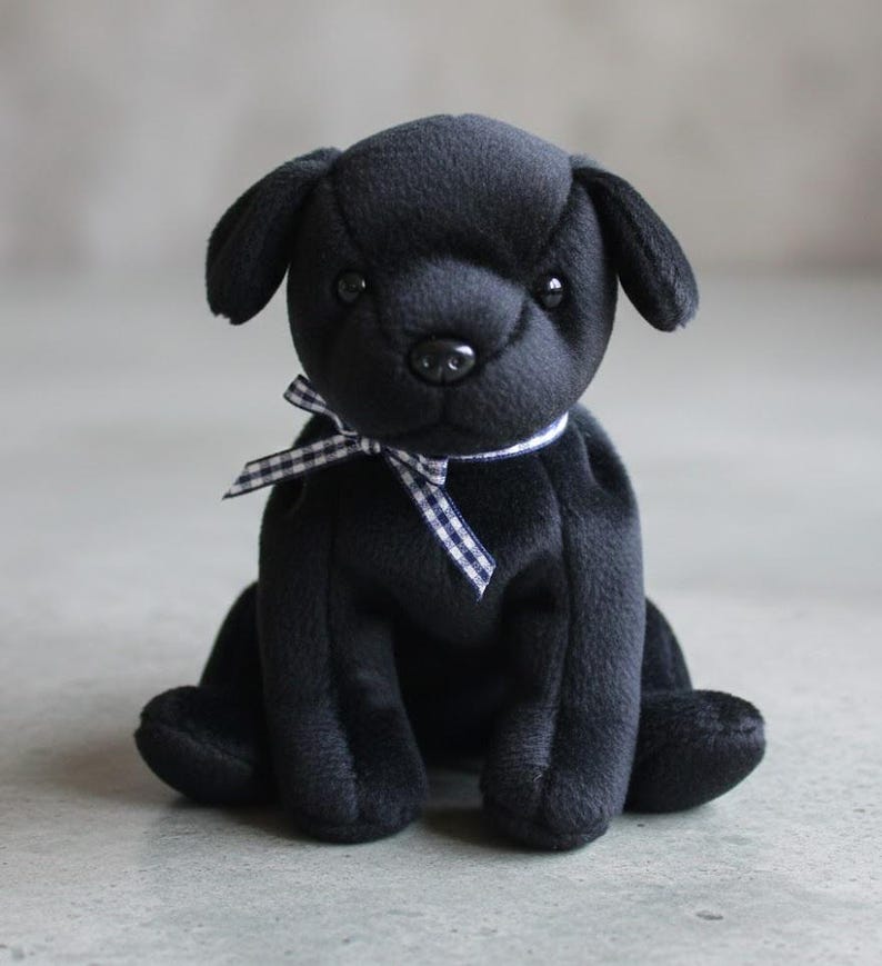 6" Black Labrador Dog Plush Stuffed Animal Toy Retriever Plush - Etsy