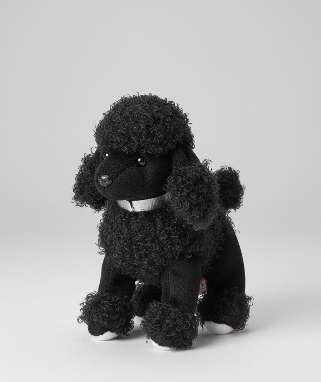 7" Black Poodle Plush - Elegant Stuffed Animal Toy - Etsy
