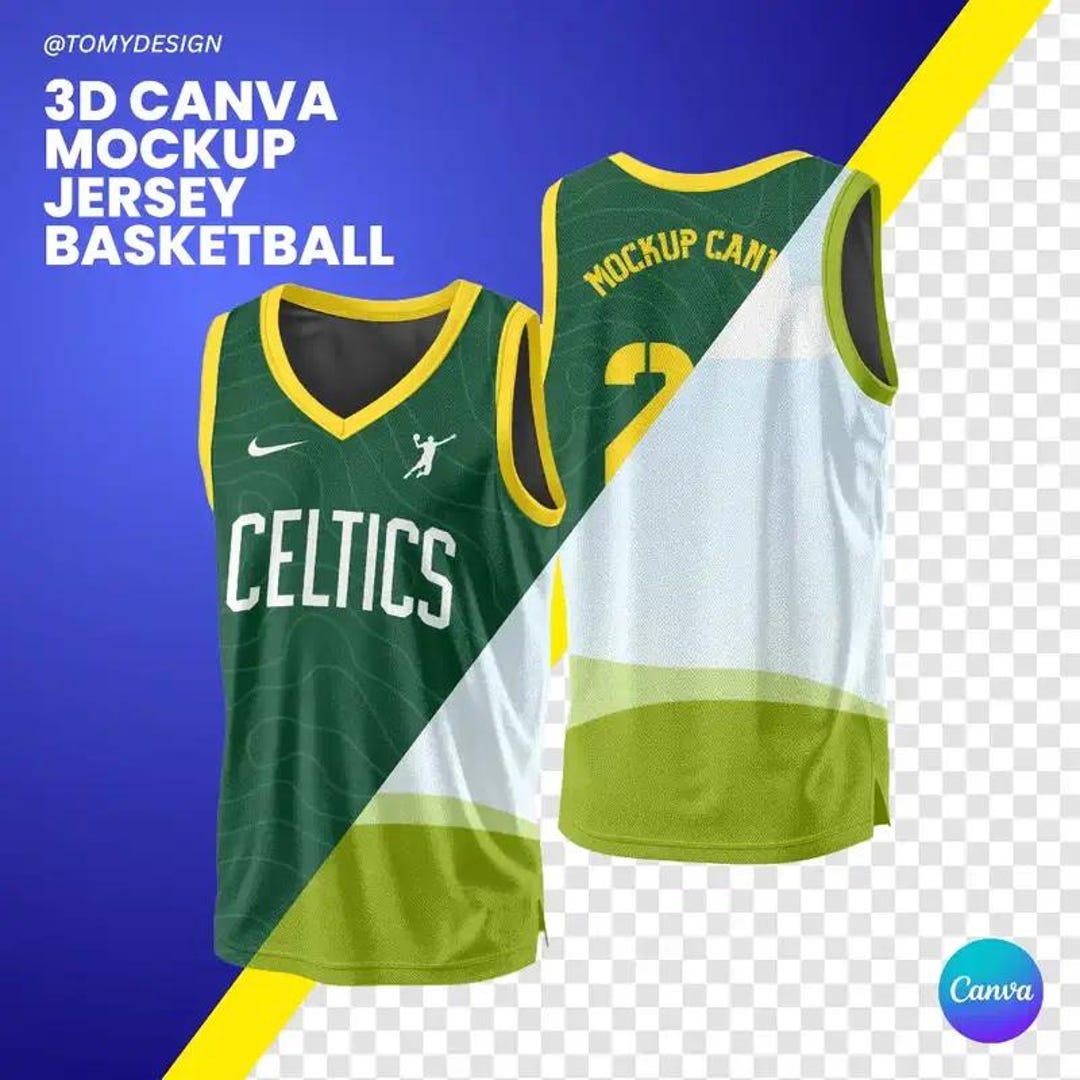 3D Basketball Jersey Mockup Canva – Editable Sports Jersey Template ...