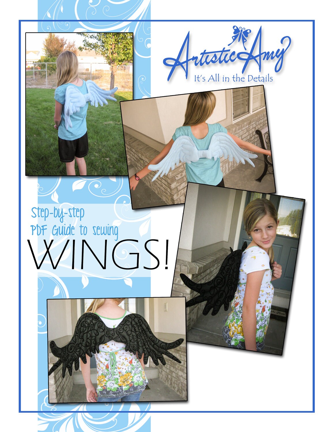 WINGS: PDF Sewing Pattern for Quilted Costume or Cosplay Wings - Etsy