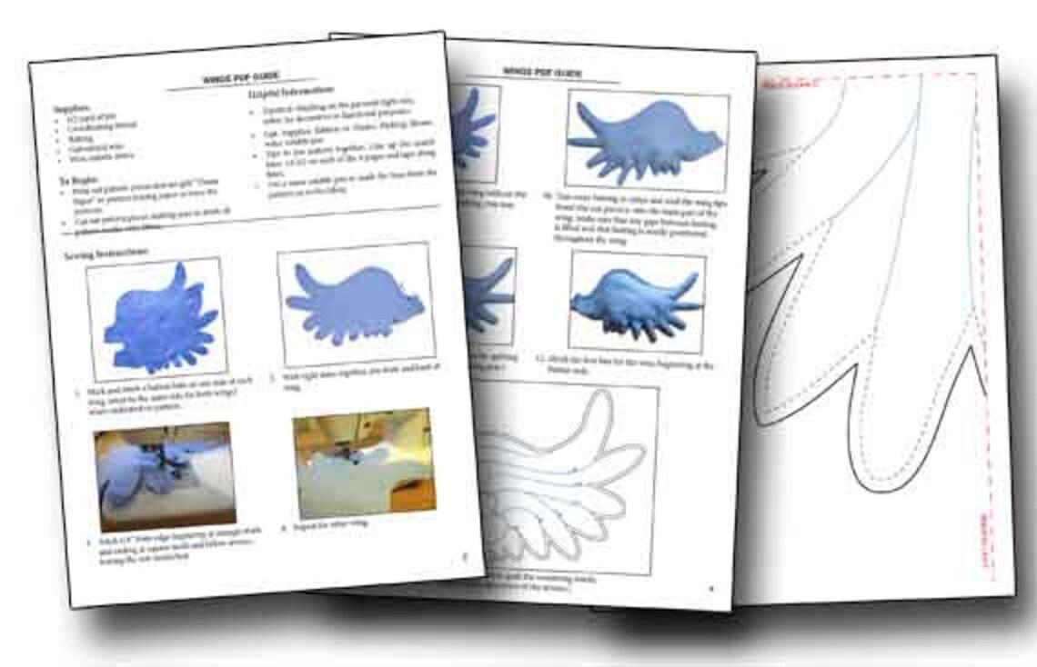 WINGS: PDF Sewing Pattern for Quilted Costume or Cosplay Wings - Etsy