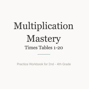 Multiplication Mastery: Times Tables 1-20 | Math Practice Workbook for ...