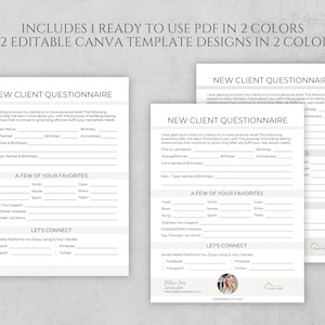 Getting to Know You, Real Estate Seller About You Questionnaire, Client ...