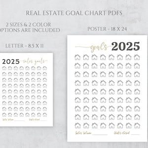 Goal Chart, Real Estate House Goal Chart, Real Estate Goal Sheet ...