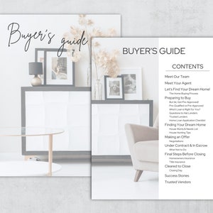 Real Estate Buyer Packet, Buyers Guide Real Estate Marketing Template ...