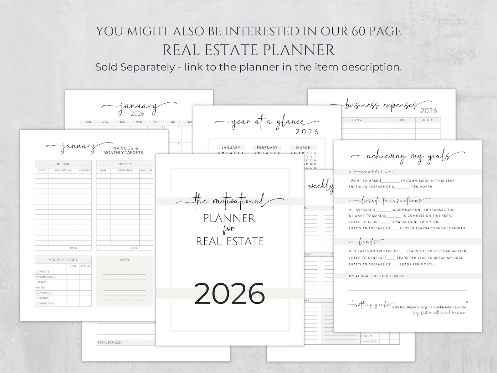 100 Houses Goal Chart, Real Estate Goals 2026, Realtor Sales Tracker ...