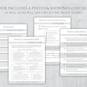 List Presentation for Real Estate, Sellers Prelisting Packet, Home ...