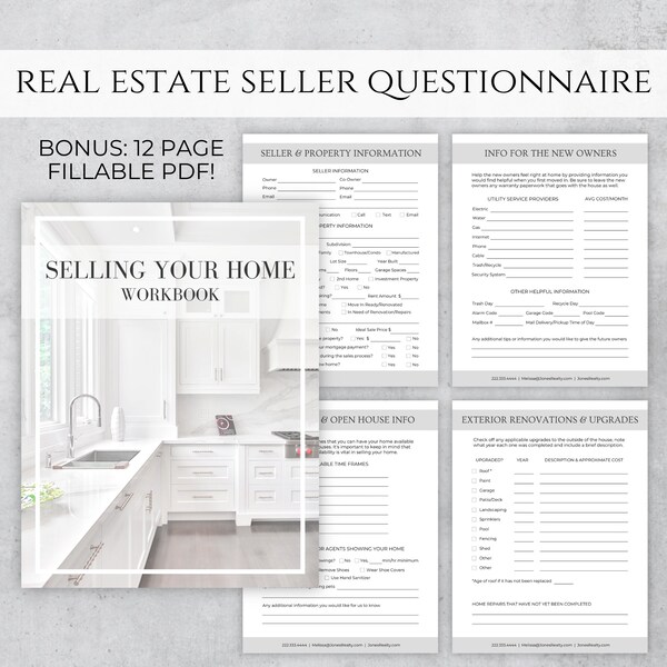 Real Estate New Client Questionnaire - Etsy