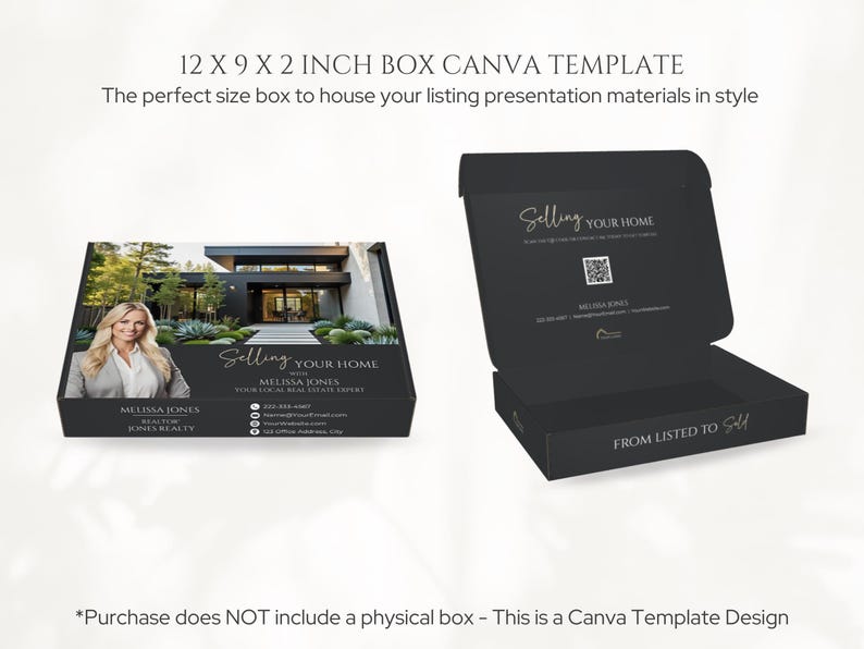 Pre Listing Presentation Box Template, Modern Real Estate Box, Luxury ...