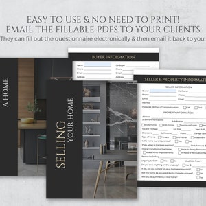 Real Estate Buyer & Seller Intake Form Bundle, Buyer Questionnaire and ...