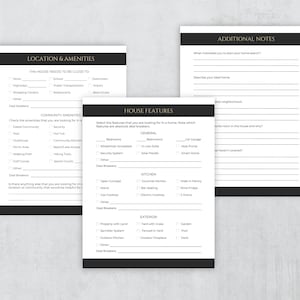 Real Estate Buyers Workbook, Home Buyer Questionnaire, Realtor Buyer ...